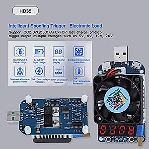 Voltage Flow Meter ,USB Power Meter ,USB Electronic Load ,Resistor ,Voltage ,Flow Meter ,Discharge Battery Tester ,HD35 (5A/35W) ,USB Charger Tester