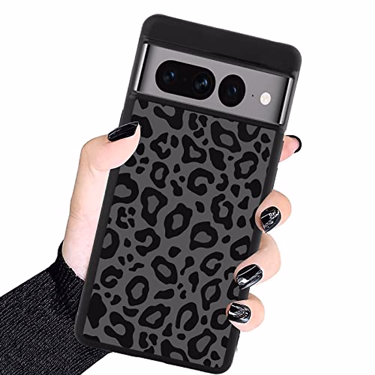 KANGHAR Case Compatible with Google Pixel 7 Pro,Black Leopard Design,Tire Texture Non-Slip +Shockproof Rugged TPU Protective Case for Pixel 7 Pro-Leopard Pattern