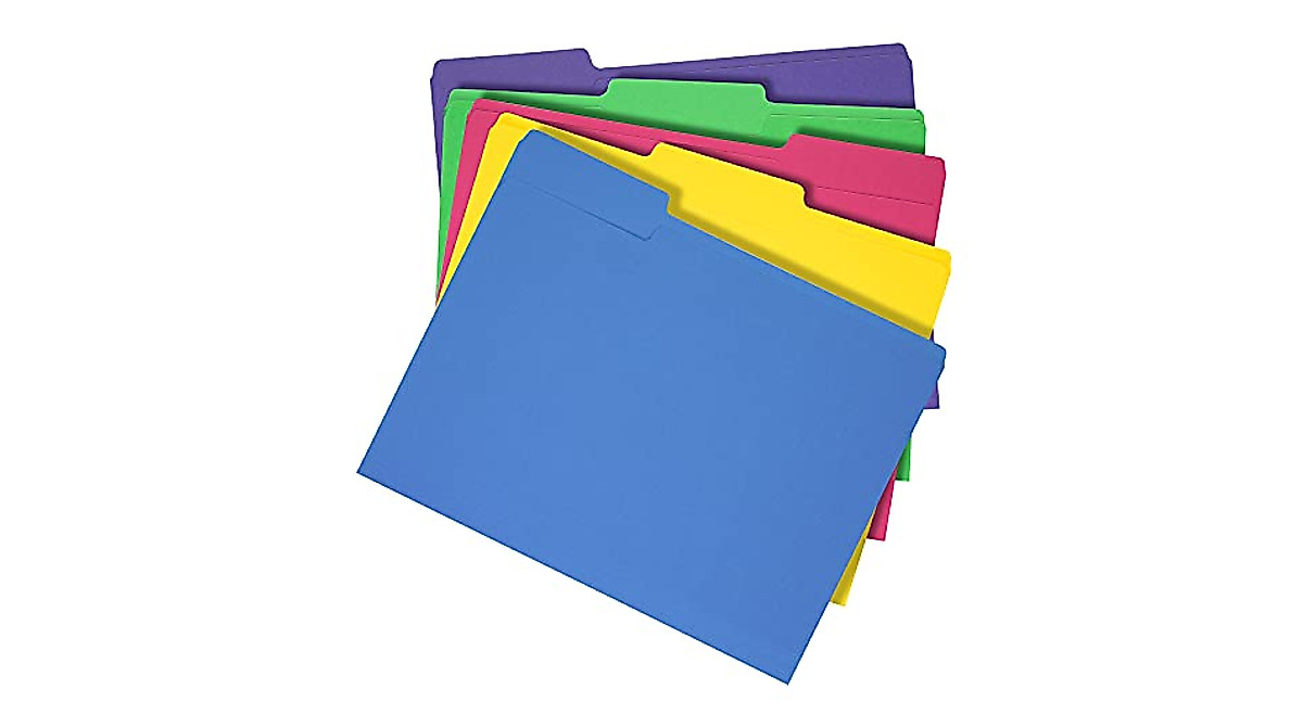 Amazon Basics File Folders - Durable 50-Pack for Office & Home