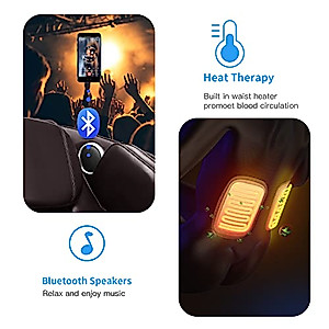 BestMassage Electric Shiatsu Chair Recliner with Built-in Heat Therapy Foot Roller Airbag Massage System SL-Track Stretch Vibrating Audio for Home Office,Black, Brown