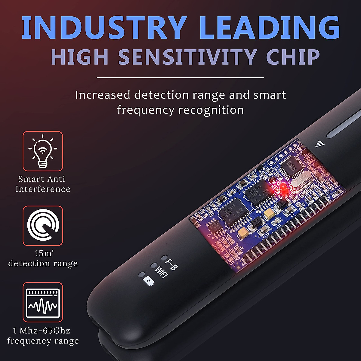 Anti Spy Detector, Hidden Camera Detector, Anti Bug Scanner and Protector, RF Signal and GPS Detector, GPS Tracker and Bug Finder for Hotel, Office, Travel, and Home