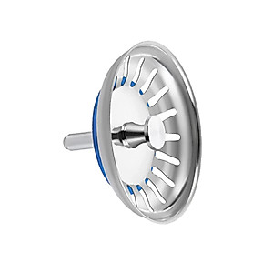 Sink Strainer Plug Kitchen Waste Stopper, 304 Stainless Steel Sink Plug Basket for Kitchen Bathroom Home Office Hotel, Diameter 80mm-2PCS