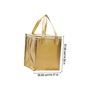 NOLITOY 3pcs Aging Practical Bag Take Car Insulated Carrying Cold Item Cooler Cake Grocery Portable Zipper Baking Thermal Heat Transport Take-out Ing Convenient Delivery Food Hot