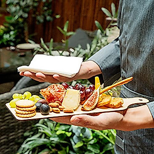 Restaurantware Nature Tek Bamboo Disposable Cheese/Charcuterie Board - 11 3/4" x 3 1/2" - 2 count box