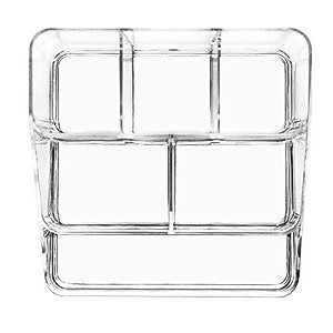 Ettori Makeup Organizer Tray, 6-Compartment Vanity Makeup Organizer for Jewelry, Hair Accessories, Bathroom Counter or Dresser