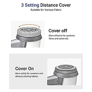 TEZST Fabric Shaver, Rechargeable Electric Lint Remover with USB Charging Cord & Extra Blade Included, 2-Speeds Portable Clothes Shaver with Six Blades for Efficient Bobbles Fuzz Removing