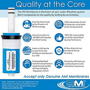 PuroSmart Replacement RO Membrane High Flow System | High Flow 50 GPD | Fits Countertop and Faucet Mount Systems Applied Membranes, Inc. Model 502026-HF