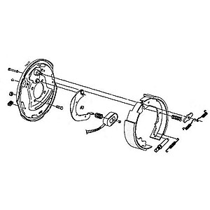 Trailer Brake Assembly Electric Trailer Brakes 12" x 2" - 2 right & 2 left 5200 6000 7000 lb axles