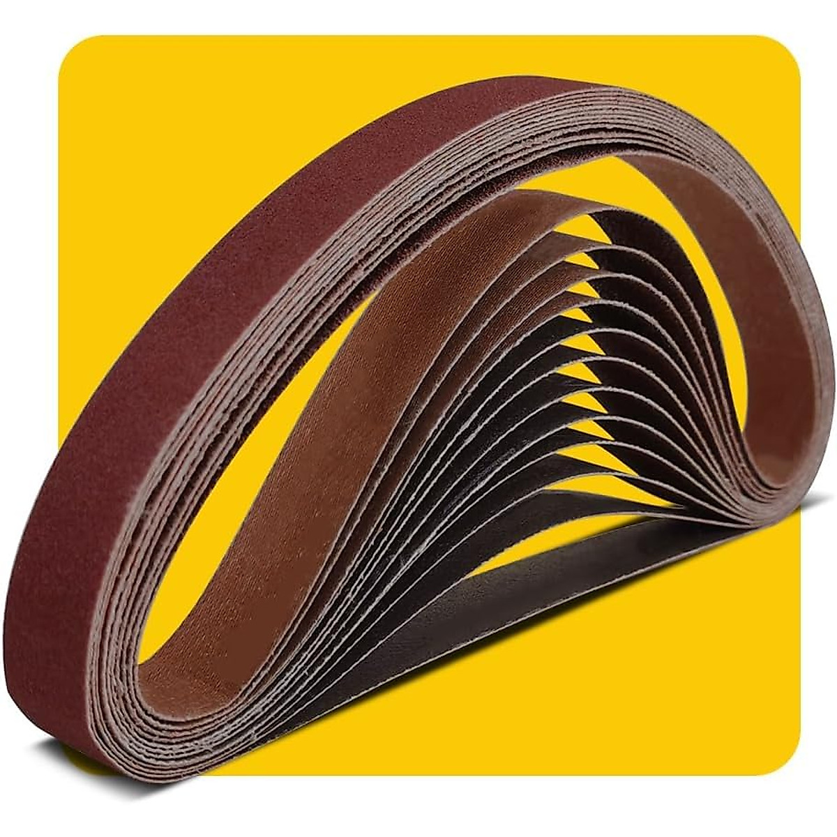 1x 42 Inch 80 Grit Sanding Belt | Premium Aluminum Oxide Sanding Belt | Premium Sander Sandpaper – 12 Pack