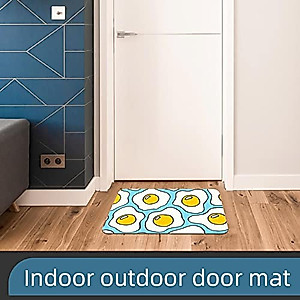 VBFOFBV Bathroom Rugs Absorbent Bath Mats for Bathroom Kitchen Bath Rugs Indoor Outdoor Area Rugs, Cartoon Poached Egg