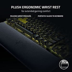 Razer Huntsman V2 TKL Tenkeyless Gaming Keyboard: Fast Linear Optical Switches Gen2 w/Sound Dampeners & 8000Hz Polling Rate - Detachable TypeC Cable - UV-Coated ABS Keycaps - Wrist Rest - ESL Edition