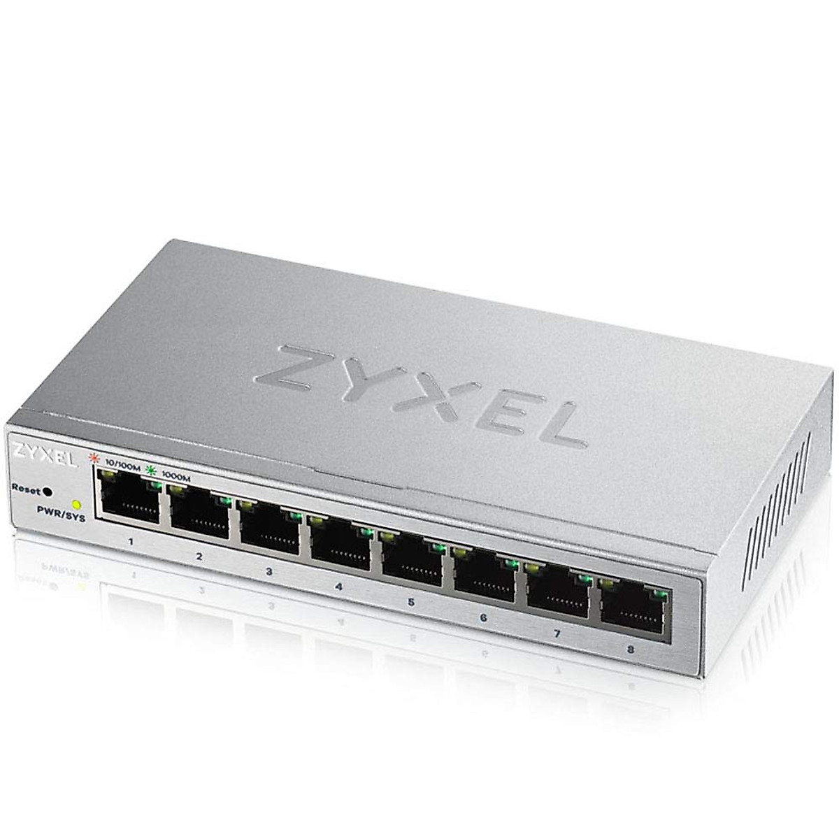 Zyxel 8 Port Gigabit Web Managed Switch | Plug & Play | Supports VLAN, QoS, IGMP & LAG | Fanless [GS1200-8]
