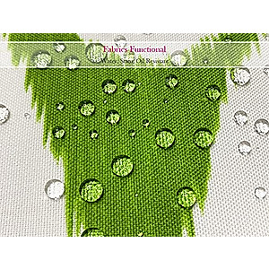 Outdoor Waterproof Decorative Seat Cushions Set for Patio Furniture, 20x20 Inch Fade Resistant Tufted Chair Cushions and Patio Garden Throw Pillows with Inserts for Couch Bed Sofa, Paisley Green