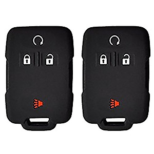 KAWIHEN 2pcs Silicone Smart Remote Key Fob Cover Protector Fit for Chevrolet GMC 4 Button