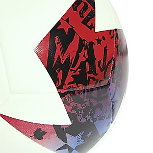 adidas MLS Training Soccer Ball, White/Blue/Red, 4