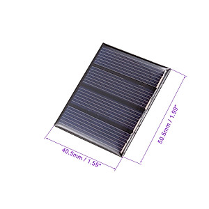 DMiotech 5 Pack 2V 100mA 50.5mm x 40.5mm Mini Solar Panel Cell for DIY Electric Power Project