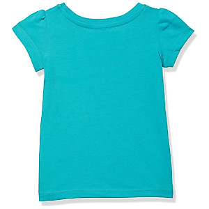 Sesame Street baby girls Short Sleeve Tee Shirt Maternity Blouse, Aqua Turquoise, 2T US