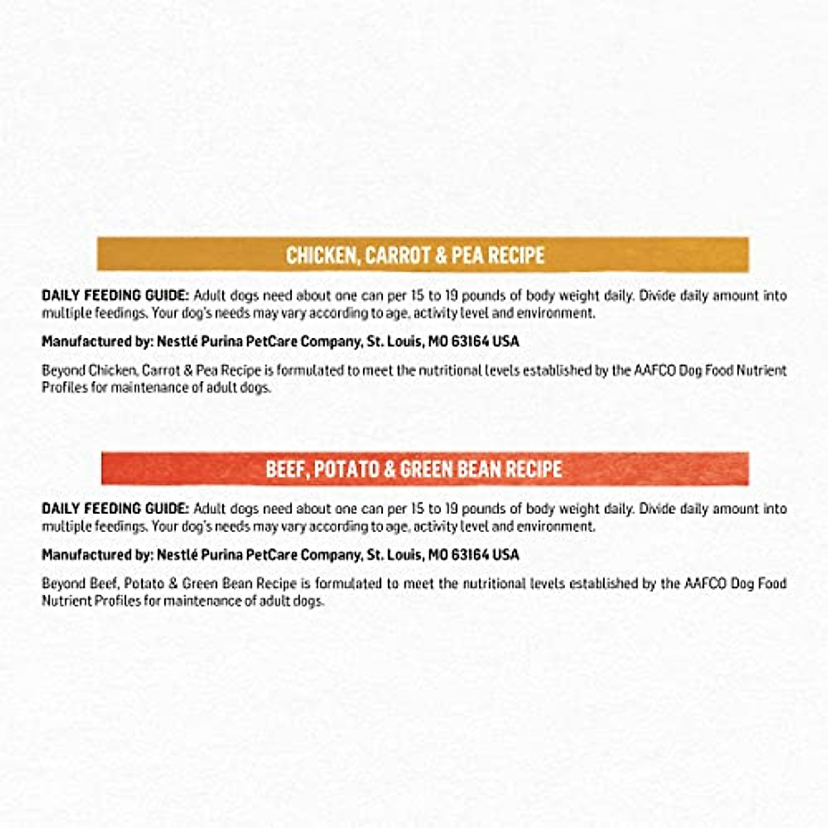 Purina Beyond Chicken, Beef and Cod Ground Entree Grain Free Wet Dog Food Variety Pack - (12) 13 oz. Cans