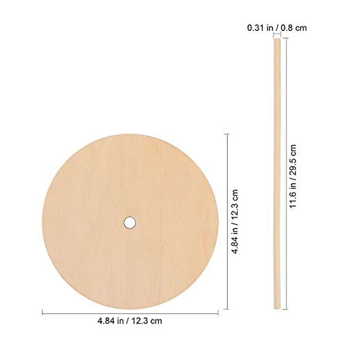 Amosfun 3PCS Wood Donut Stand Bar Wooden Donut Bagels Display Stand Holder for Wedding Birthday Treat Parties