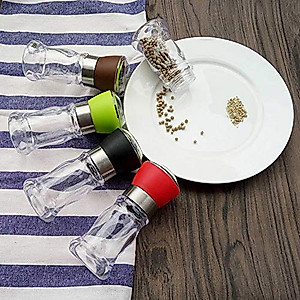BYyushop Portable Manual Hand Twist Pepper Mill Spice Salt Grinder Kitchen Grinding Tool - Brown
