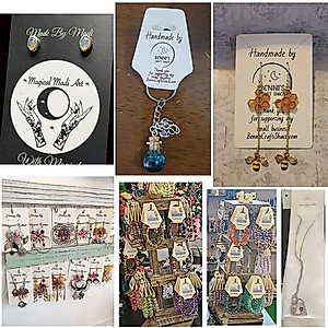 Custom Earring or Necklace Hanging Cards,Personalized Business Name,Logo for Jewelry Packing,Pack 100