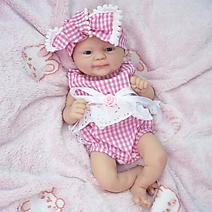 Miaio 14" Reborn Baby Dolls, Full Silicone Baby Dolls, Realistic Soft Silicone Newborn Baby Doll, Real Full Body Silicone Reborn Baby Dolls, Not Vinyl Dolls - 4