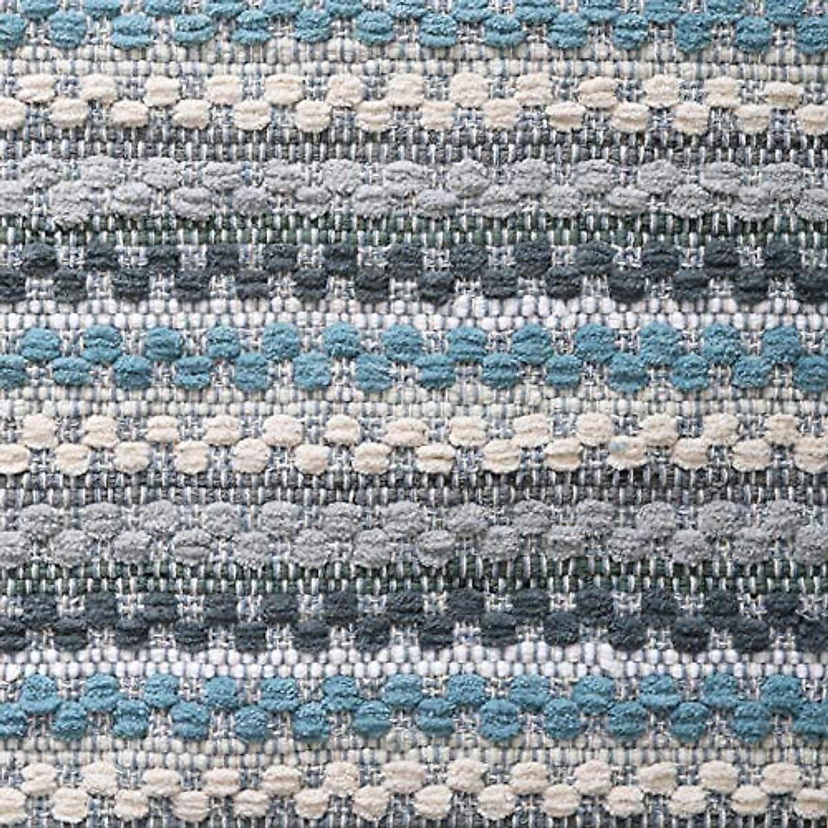 Area Rugs 2x3'- Aqua Combo in Chenille Yarn with Soft Absorbent,Handmade from Cotton, Unique for Bedroom, Living Room, Kitchen, Nursery and More,Entry Way Rug,Kitchen Rug