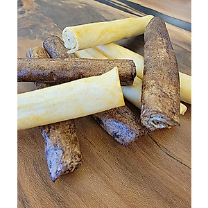 American Made Treat Co - Dog Treats, Chicken and Beef Flavor Variety Beef Rawhide Chip Rolls, Puppies to Seniors, Dental Dog Bone Alternative - 3-3.5” Rolls - 20 Pack