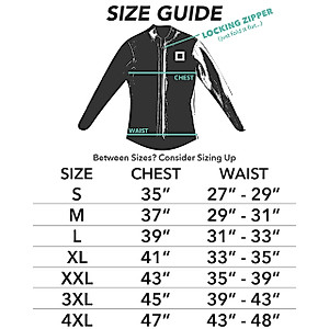 Surf Squared Mens Wetsuit Top Jacket 2mm or 3mm - Neoprene Long Sleeve for Warmth & Comfort- Surfing, Snorkeling, All Watersports - w/Extended Back Flap - X-Large - 2MM