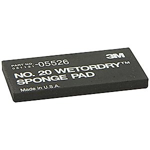 3M Wetordry Sponge Pad 20, 05526, 5 1/2 x 2-3/4 in x 3/8 in , Black