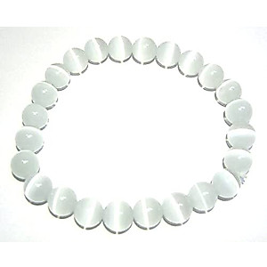 CRYSTALMIRACLE Powerful Selenite Beaded Round Bracelet Crystal Healing Fashion Jewelry Men Women Gift Handcrafted Accessory Wellness