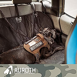 AUROTH Dog Leash Large Dogs, Heavy Duty Dog Leash Bungee, No Pull Dog Leash for Shock Absorption, Black Dog Training Leashes for Medium Large Breed Dogs 6FT, 2 Padded Handles