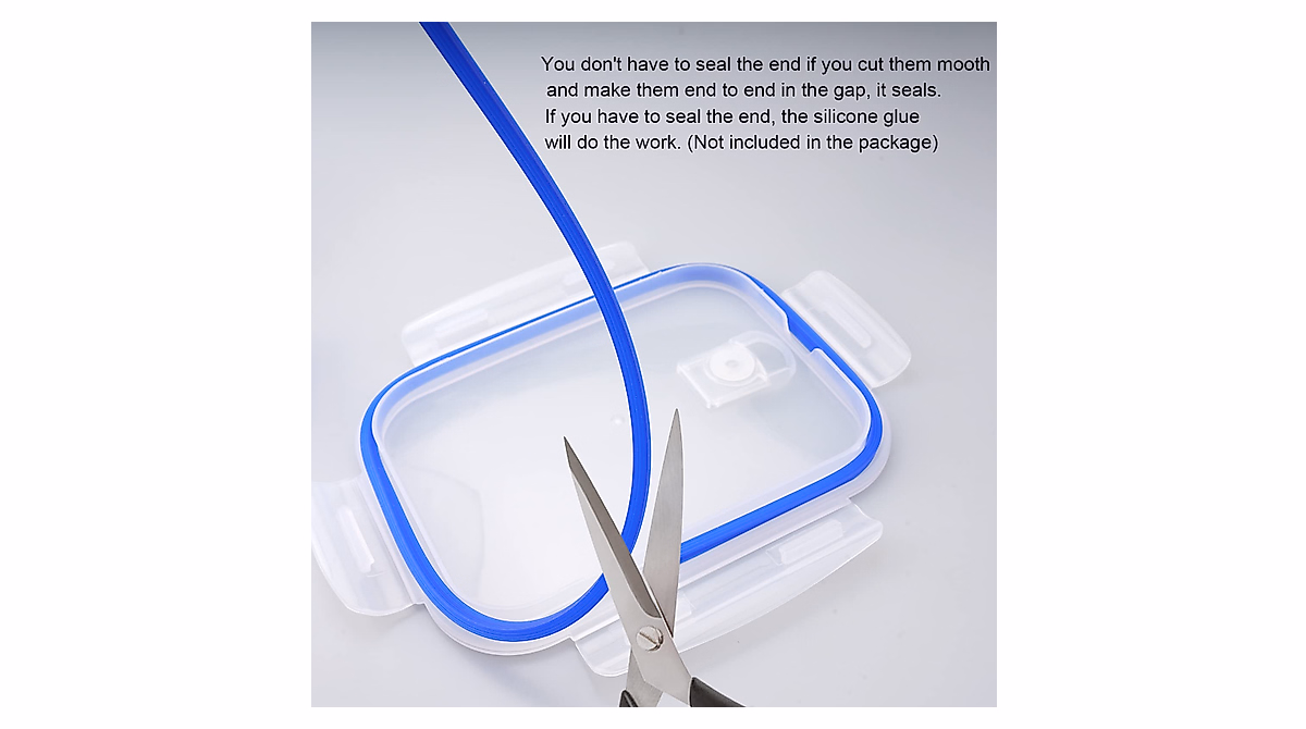 Business King Replacement Gaskets for Lids of Glass Meal Prep ...