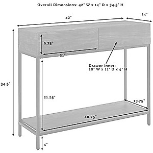 Crosley Furniture KF13053BR Jacobsen 3-Piece Entertainment Set, Brown Ash/Matte Black