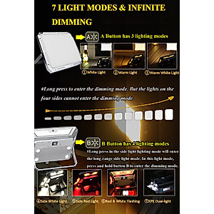 V VILISUN LED Camping Work Lantern, Multifunctional Camping Lights, Battery Powered 4000mAh, 7 Light Modes, IP44 Waterproof, Rechargeable Light with Magnet for Outdoor, Emergency, Fish, Hiking