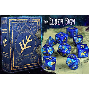 Infinite Black Elder Dice: The Elder Sign (Blue)