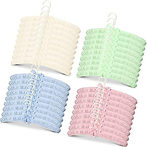 36 Pack Women Padded Hangers Bulk Satin Padded Sweater Hangers No Shoulder Bump 15.2 Inch Anti Slip Wooden Foam Silk Hangers for Wedding Dress Covered Coat Clothes Suits Lingerie, 4 Colors