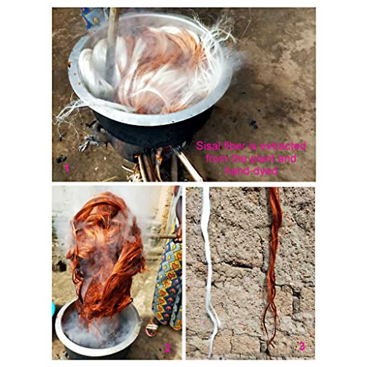 Large Hand Woven African Basket - 12 Inches Sisal & Sweetgrass Basket - Handmade in Rwanda, Gingerbread/Cinnamon Brown, Black, RB031