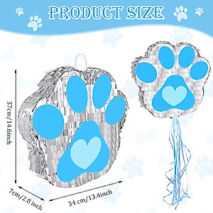 Dog Paw Piñata Small Dog Paw Piñata Themed Birthday Party Supplies Piñata Blue Puppy Paw Piñata It's Party Woof Dog Themed for Girls Boy Baby Shower