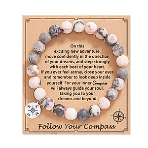 HGDEER Inspirational Gifts for Women, Retirement Gift for Women 2024, Best Moving Going Away Farewell Gifts for Coworkers Co Worker Teacher Bracelets Graduation Gifts for Her