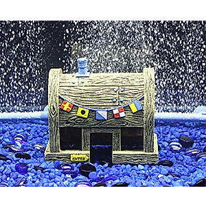 Penn-Plax Spongebob Squarepants Officially Licensed Aquarium Ornament – The Krusty Krab – Large