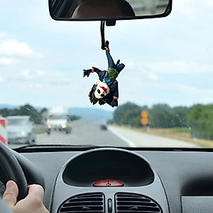 Controlofoul Rear View Mirror Accessories Hanging Cute Anime Swinging Ornament Rearview Pendant Decoration Interior for Gardening Charms Aesthetic Decor Decorations Halloween Man Woman(XC)
