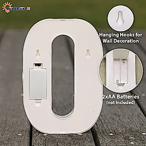 HXWEIYE Light Up Letters LED Marquee Letters Lights Sign 26 Alphabet and 10 Number Big Lights Letter for Party Birthday Bar Battery Powered Christmas Decor Letter Lights (Warm White O)