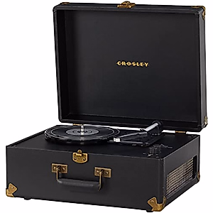 Crosley CR6253B-BK Anthology Vintage 3-Speed Bluetooth in/Out Suitcase Turntable, Black
