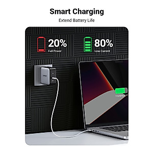 UGREEN 100W USB C Wall Charger, Nexode 2-Port GaN Foldable Fast Charger Block Compatible with MacBook Pro/Air, iPad Pro, iPhone 14 Pro, Dell XPS, Chromebook, Samsung Galaxy S23 Ultra, Pixel 7 Pro