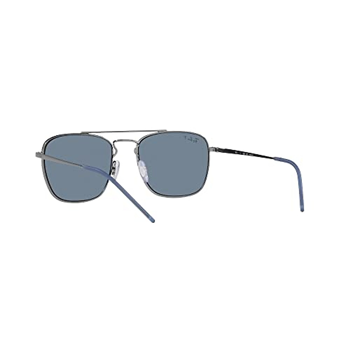 Ray-Ban RB3588 Square Sunglasses, Gunmetal/Dark Blue Polarized, 55 mm