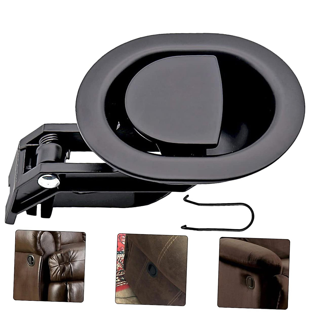 GRIRIW 1 Set Recliner Handle Replacement Sofa Chair Black Recliner Chair Lazy Sofa Handle Lever Handles Universal Chair Pull Handle Black Chairs Couch Boy Handle Buckle Plastic