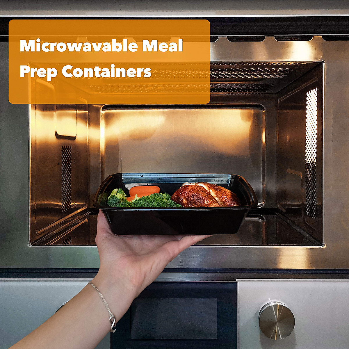 JUST PACK IT [50 Sets - 38 oz] Meal Prep Containers with Snap Tight Lids - Non-Spill Heavy Duty Food Storage Reusable Freezer Microwavable Dishwasher Safe Plastic Lunch Boxes