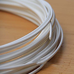 Rattan Repair Kit,Round Synthetic Rattan Fix Kit Vinyl Plastic Waterproof Brown Woven Rattan for Garden Patio Furniture and Rattan Chair Sofa Couch Basket Replacement-1LB(Round White)