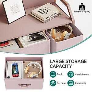 YITAHOME Dresser with 6 Drawers - Fabric Storage Tower, Organizer Unit for Bedroom, Living Room, Hallway, Closets (Rose Gold)